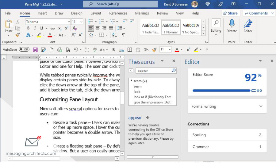 Tabbed Task Panes in Microsoft 365 Reduce Clutter, Free up Screen Real ...