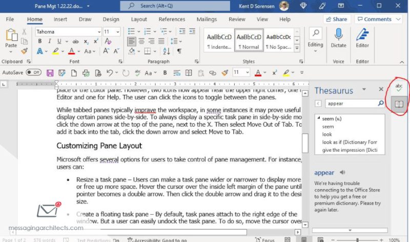 Tabbed Task Panes in Microsoft 365 Reduce Clutter, Free up Screen Real ...